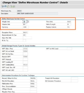 SAP EWM organization structure